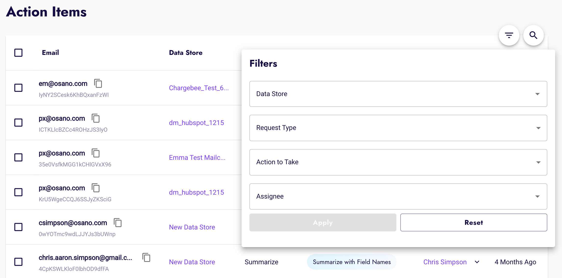Action Items – Osano