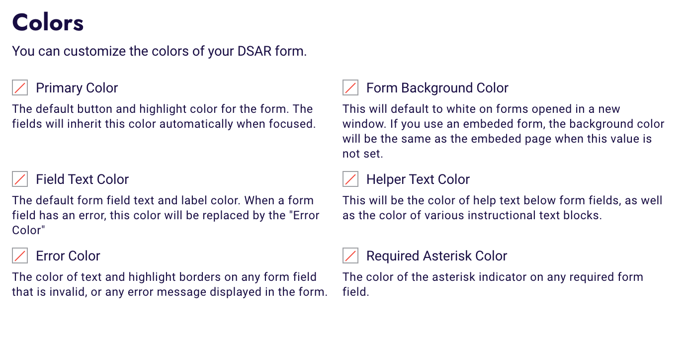 DSAR Forms - Styles – Osano