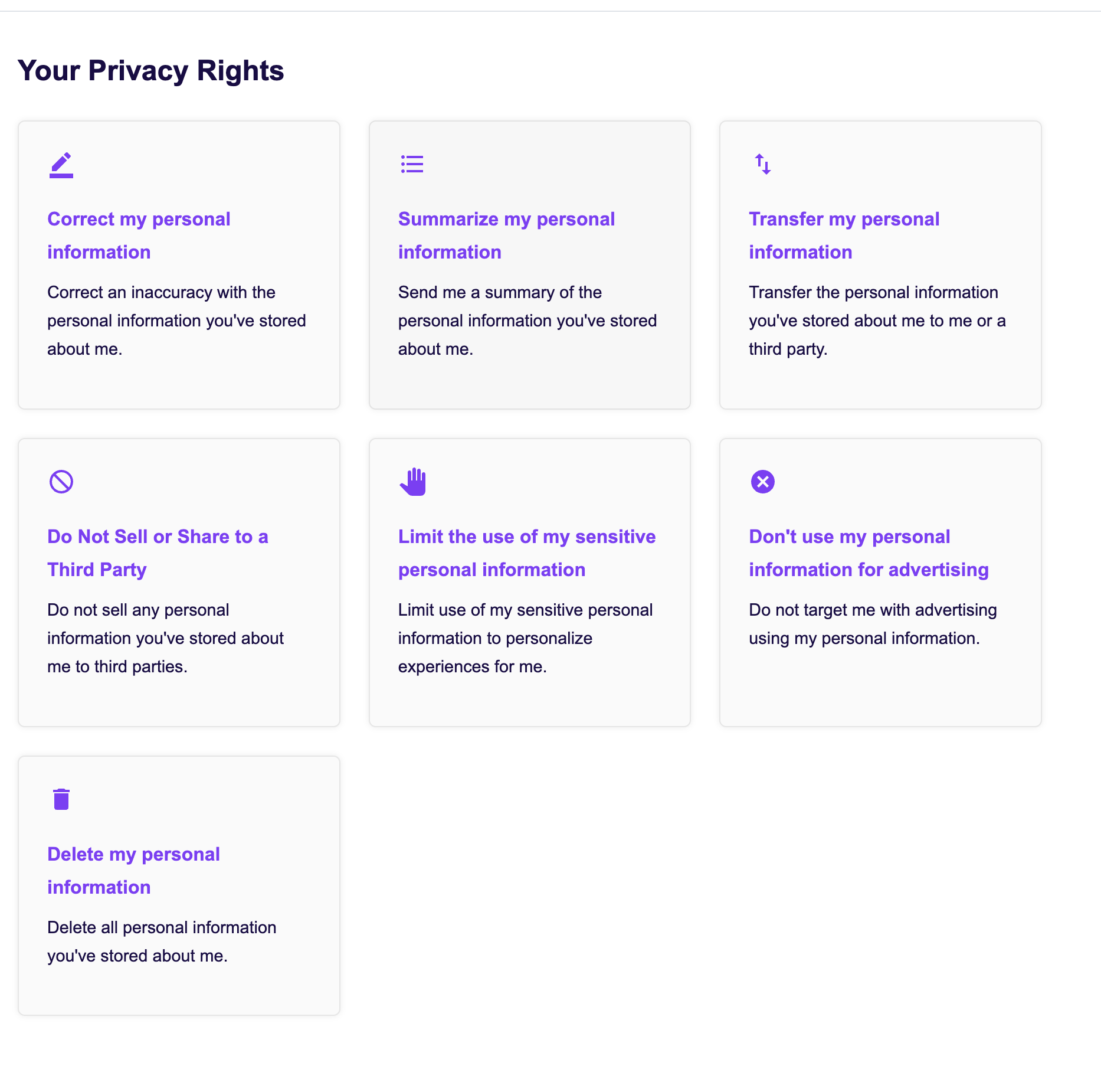 DSAR Forms - Styles – Osano