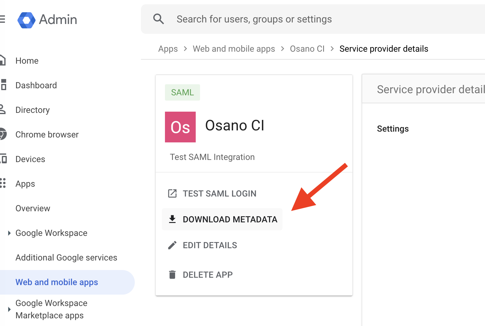 Configuring Google Workspace for SAML-based SSO – Osano