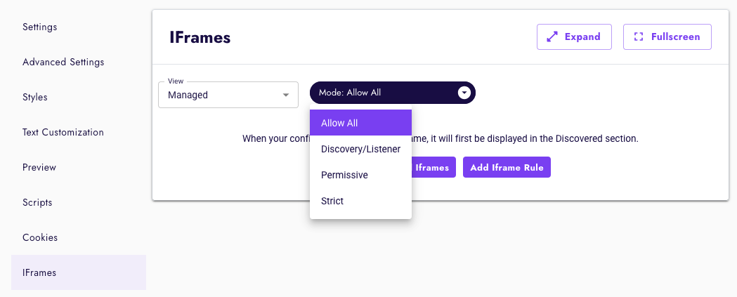 iFrame Classification and Blocking – Osano