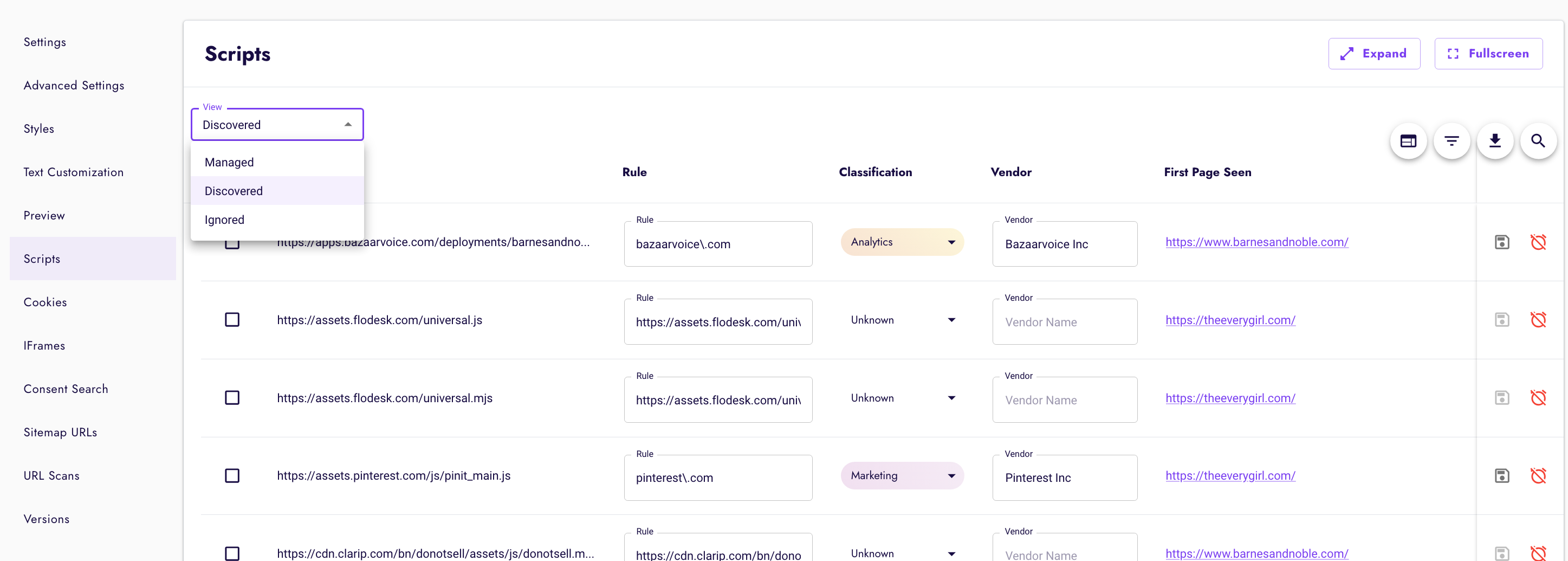 Classification of Scripts and Cookies – Osano