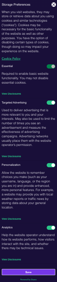 Opening the Drawer (Storage Preferences) – Osano